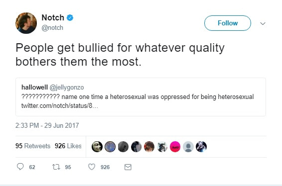 Minecraft's Creator Makes More Terrible Tweets, Then Publicly Backpedals