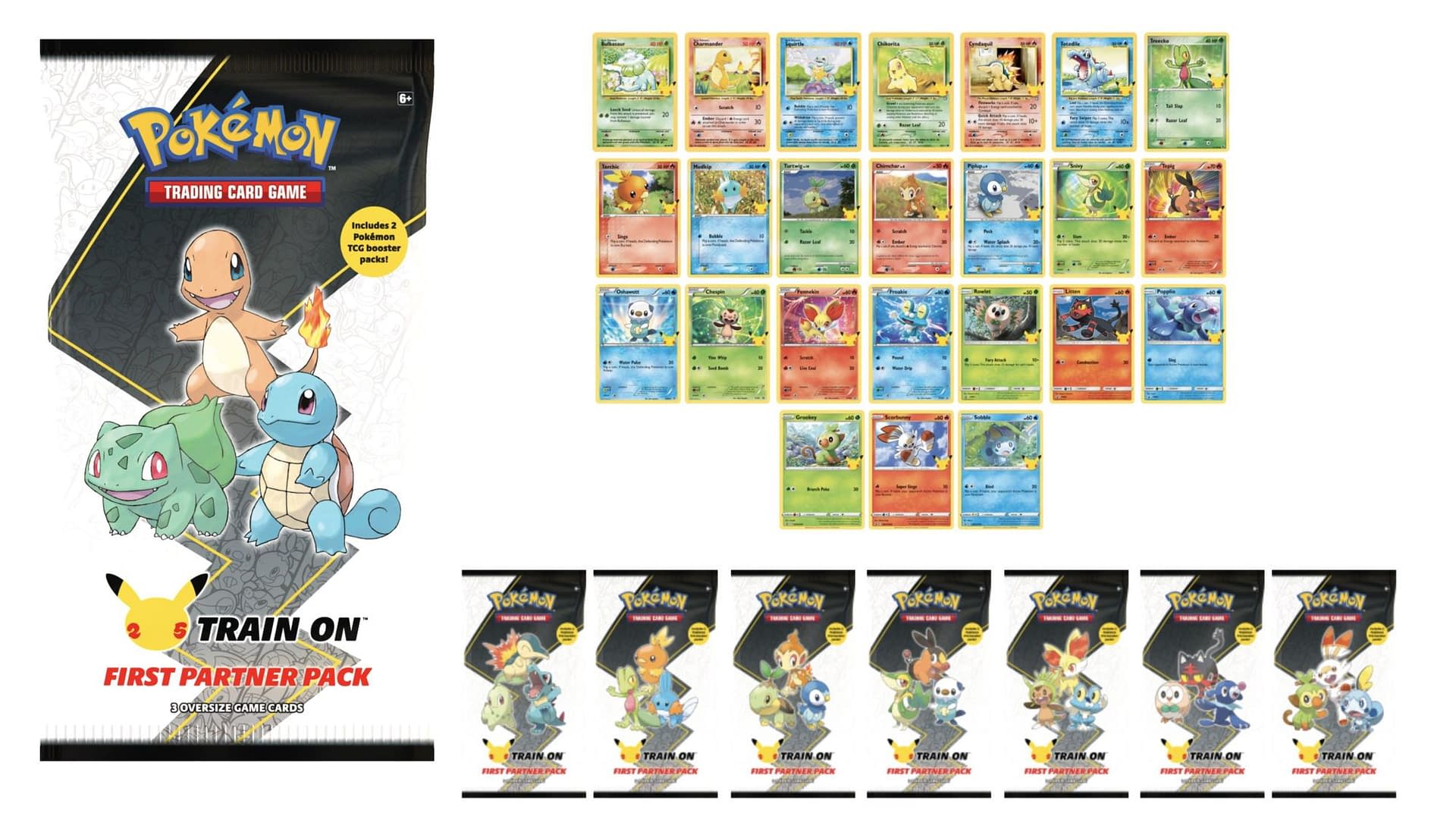 Global Fashion Pokemon 25th Anniversary First Partner Pack 2 Booster
