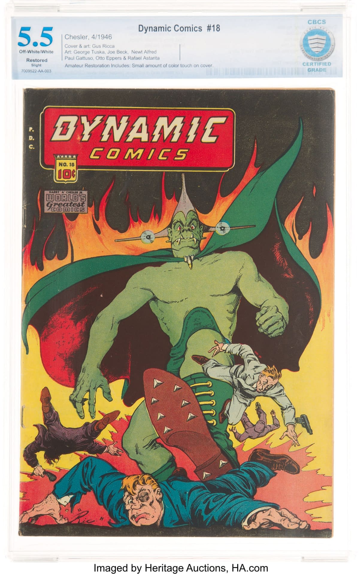 Gus Ricca's Propeller Monster and Other Dynamic Comics at Auction