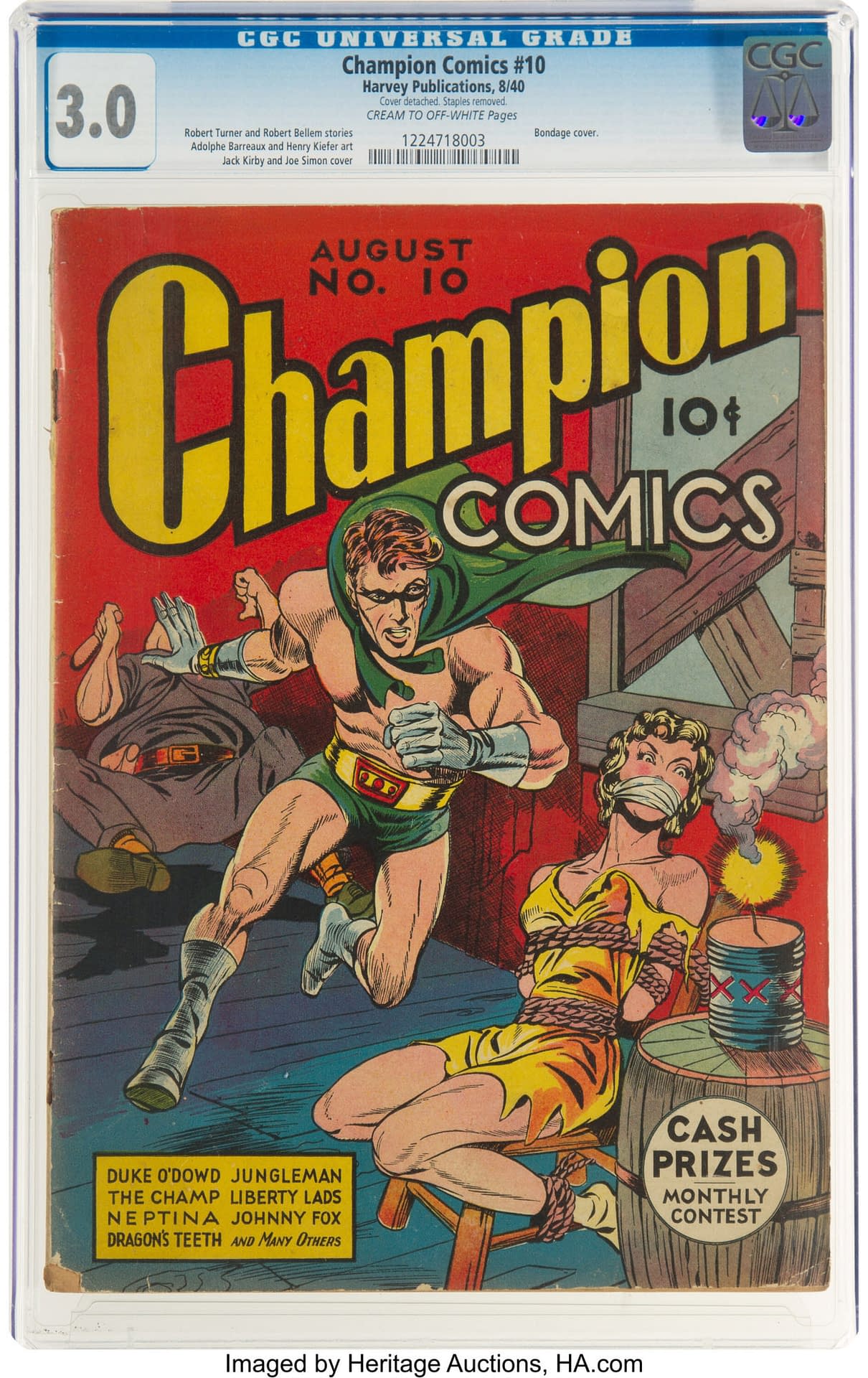 Joe Simon and Jack Kirby Team to Cover Champion Comics, at Auction