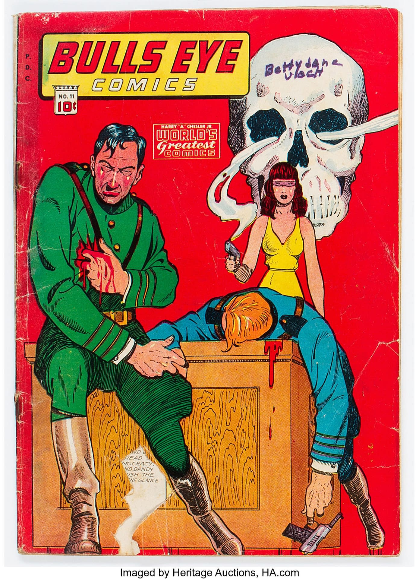 Lady Satan and the Origin of K-9 in Bulls-Eye Comics #11, at Auction