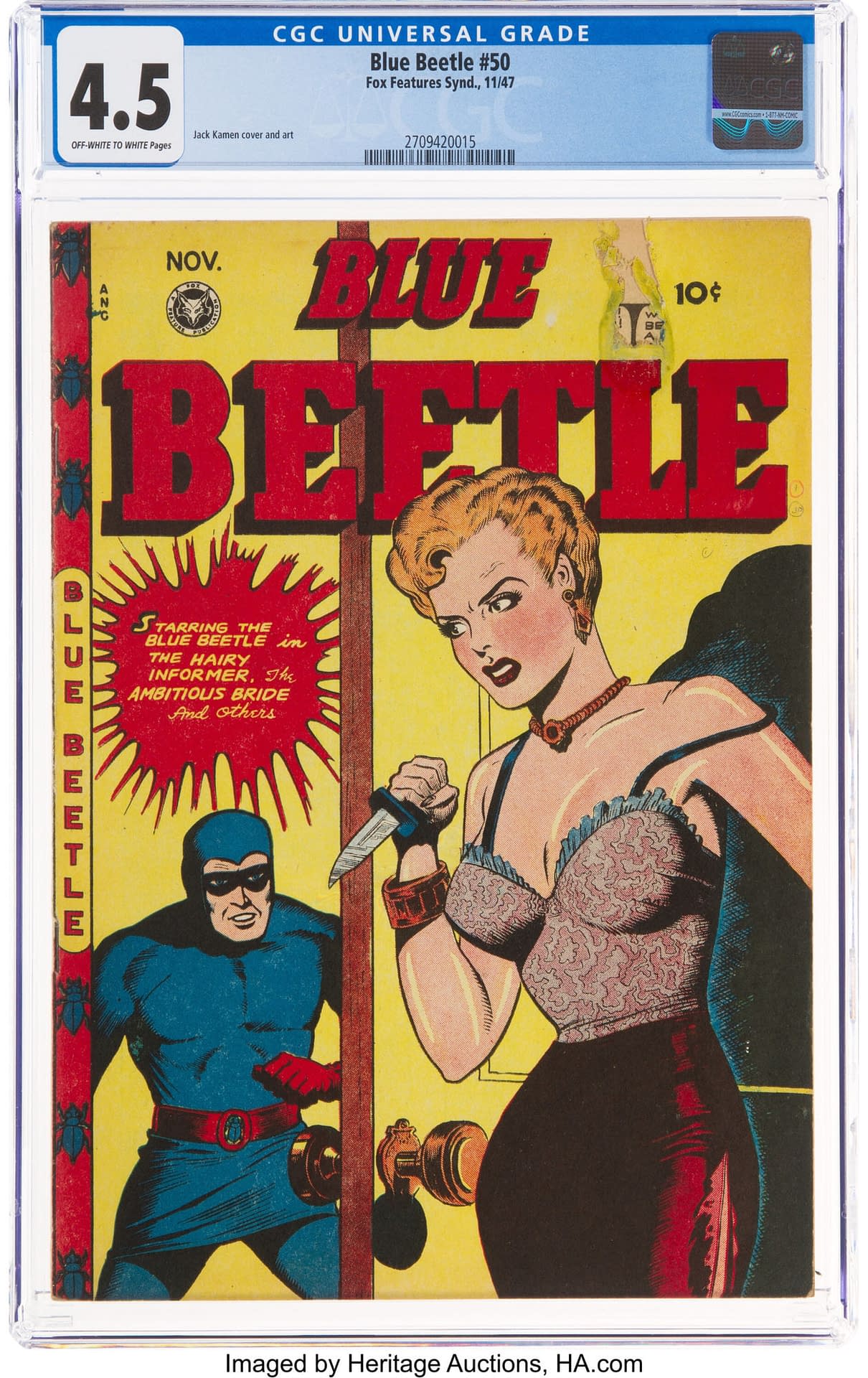 The Jack Kamen Issues That Got Blue Beetle Banned, Up for Auction