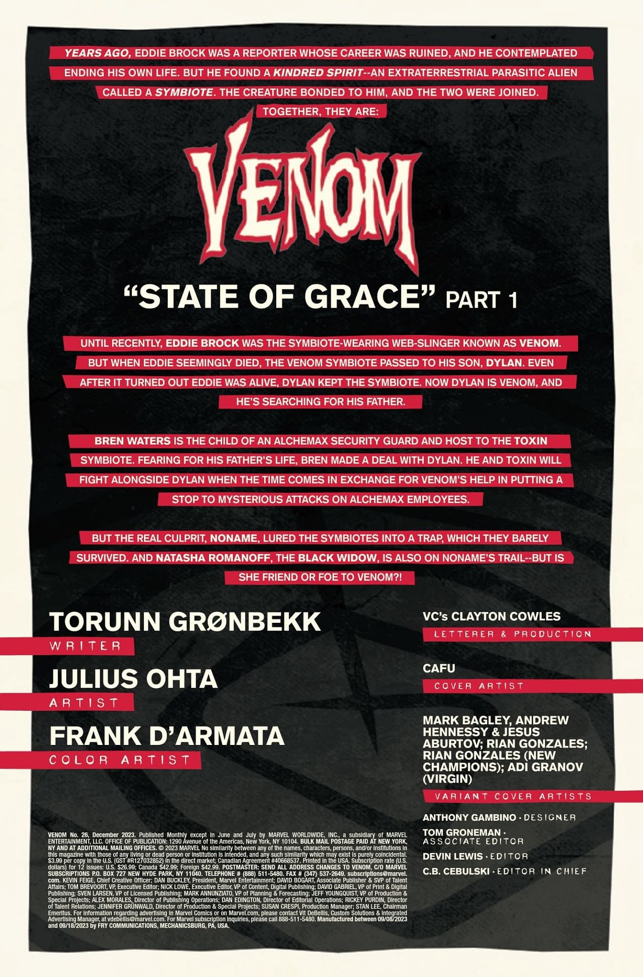 Venom #26 Preview: Black Widow and Venom Shaken to Foundations