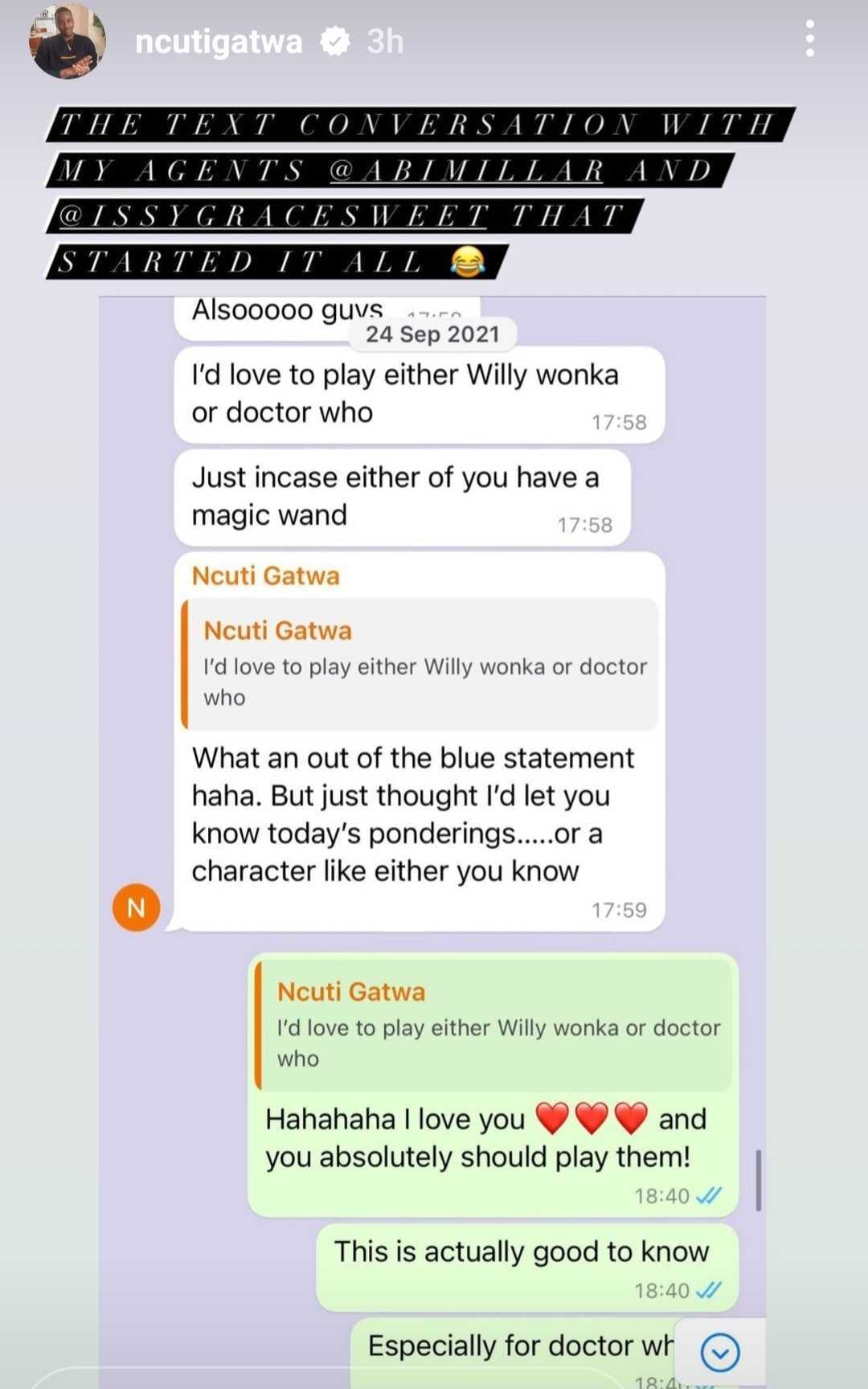 Doctor Who: The Text Exchange That Started It All; Gatwa Wanted Wonka