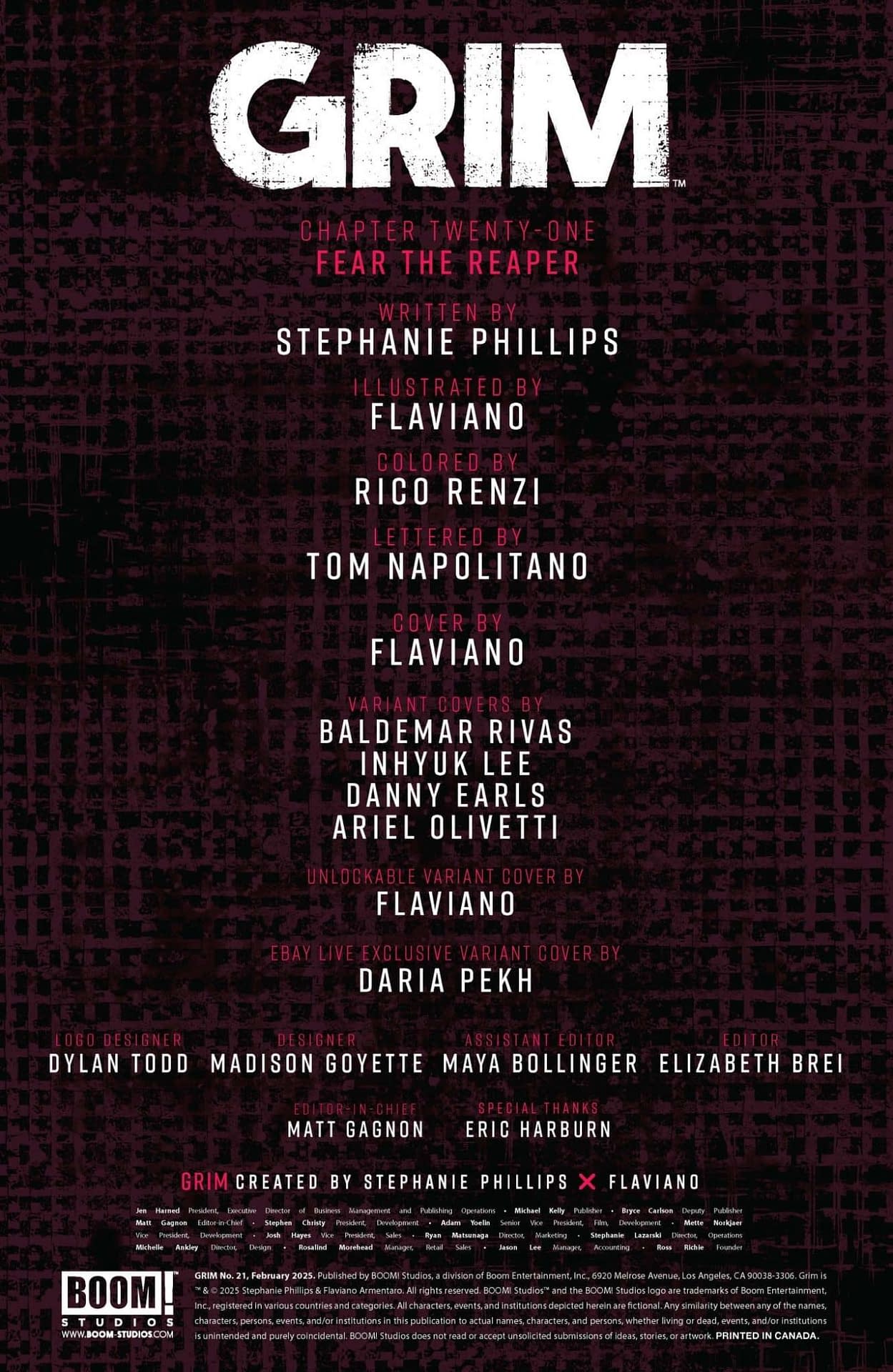 Grim #21 Preview: Jess Seeks Revenge, Maybe Thrones