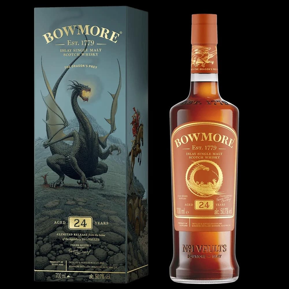 Frank Quitely's Artwork, Preserved in Bowmore Whisky