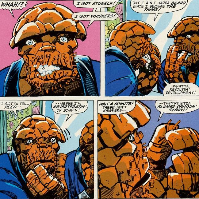 How Long Until The Thing Has A Beard In The Comic Books As Well?