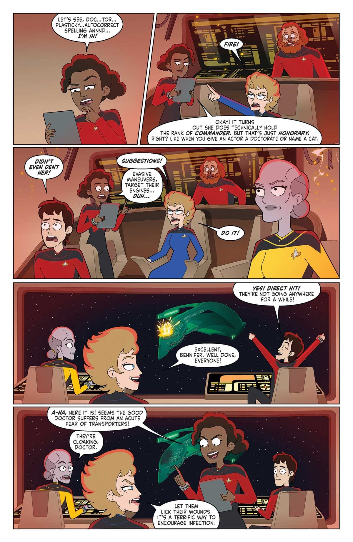 Star Trek: Lower Decks #8 Preview: Crashing Ships, Bonding Moms