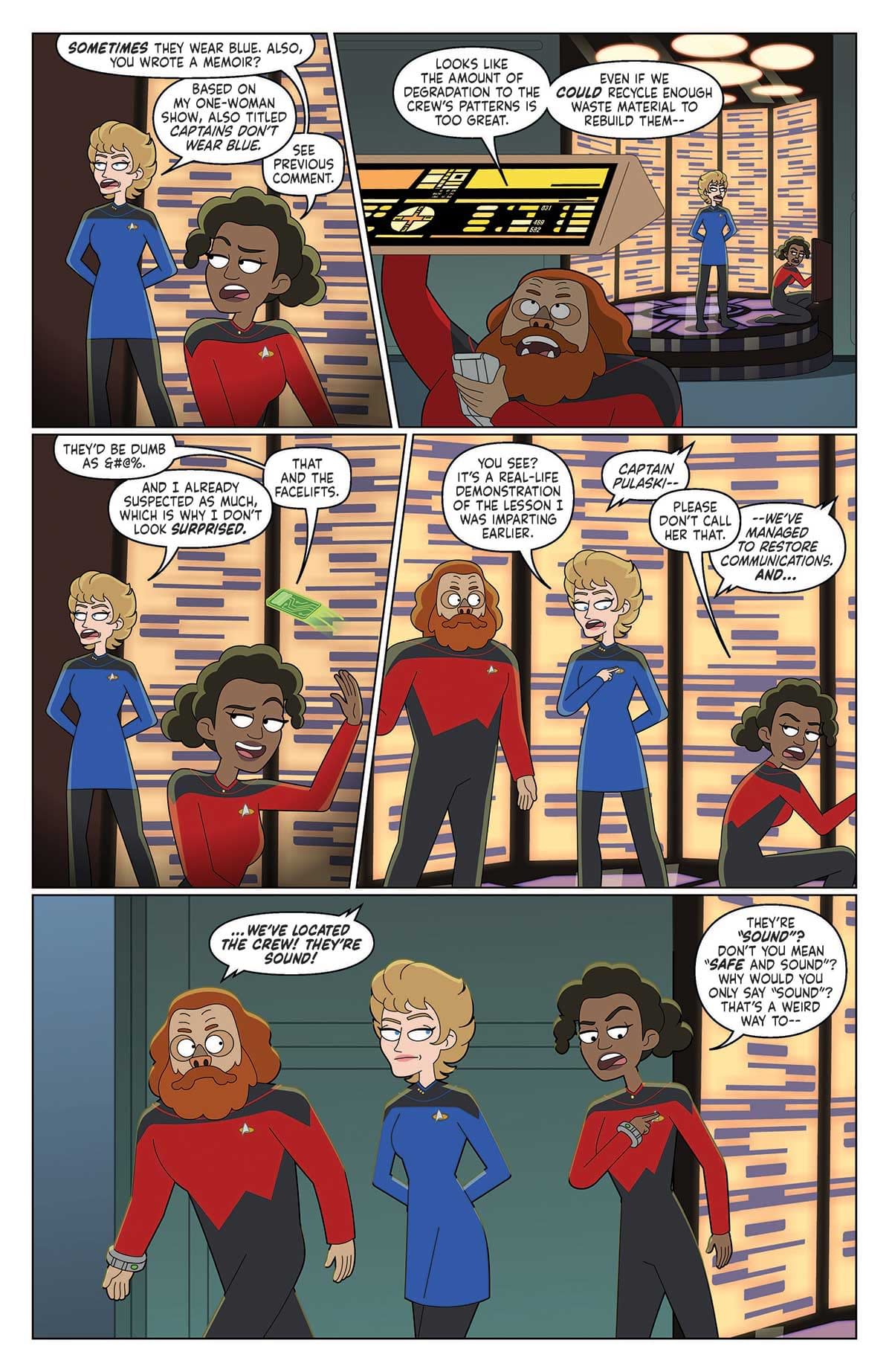 Star Trek: Lower Decks #8 Preview: Crashing Ships, Bonding Moms
