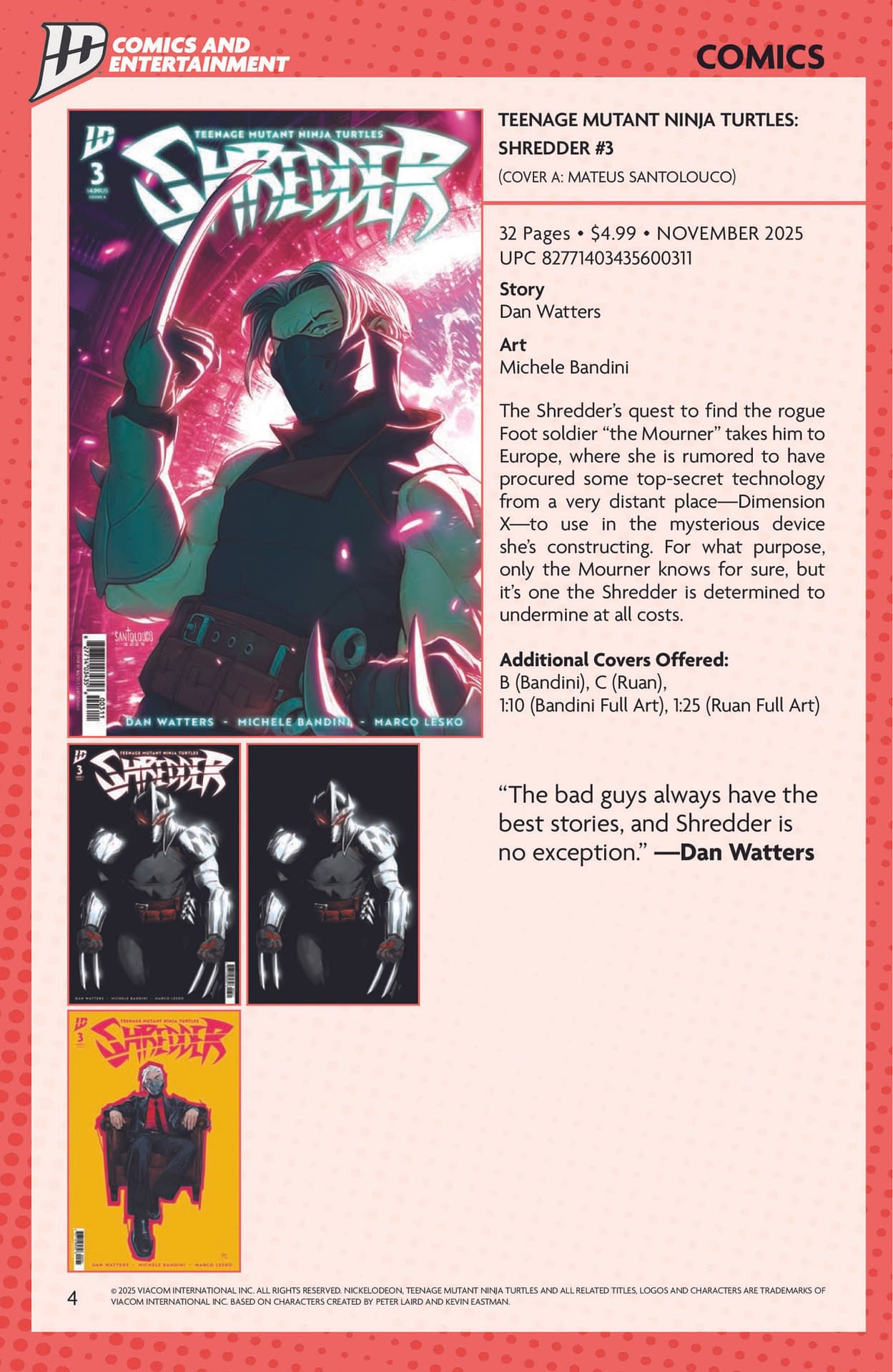 IDW Previews for October 2025 – Collector Zone