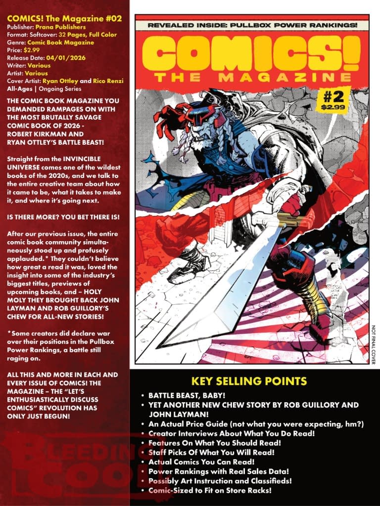 Battle Beast on Comics The Magazine in Prana April 2026 Full Solicits