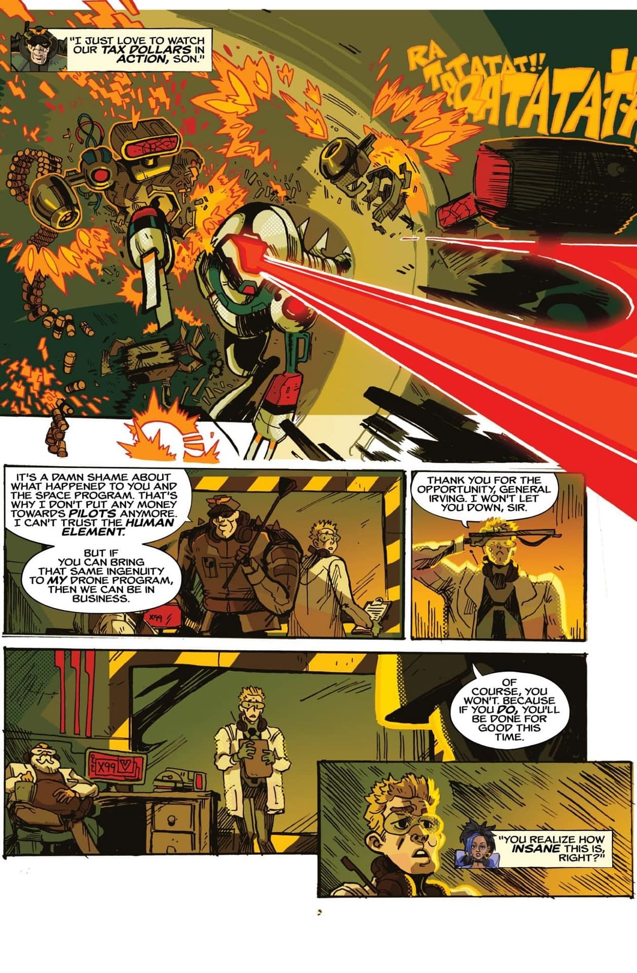 The New Space Age #2 Preview: Drones, Drama, and DIY Starships