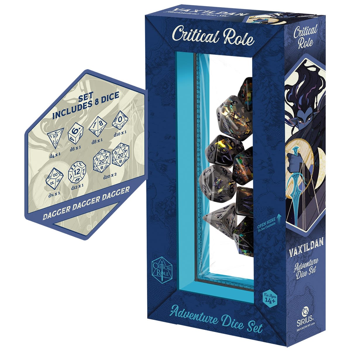 Sirius Dice Reveals Critical Role Vox Machina Adventure Dice Sets