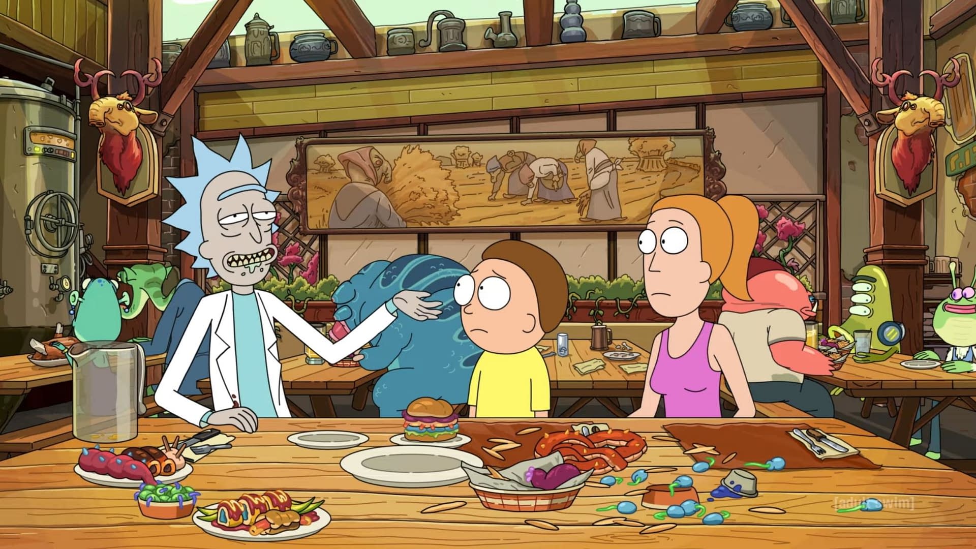 Rick and Morty S09E06 "ErickerHead" Look: Gluttony, Thy Name is Rick