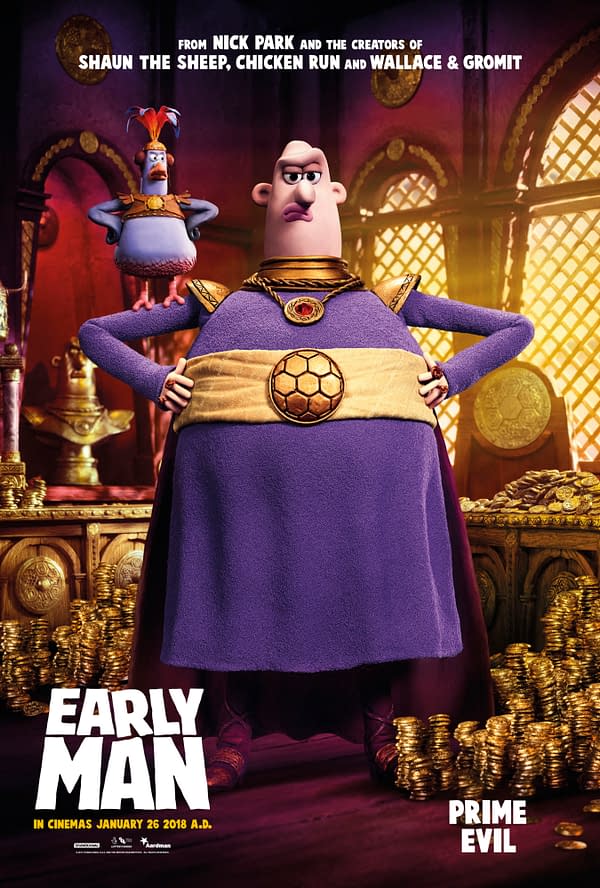 New Character Posters Released for Aardman's New Movie, Early Man