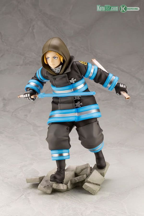 Fire Force Arthur Boyle Brings the Heat and Excalibur to Kotobukiya