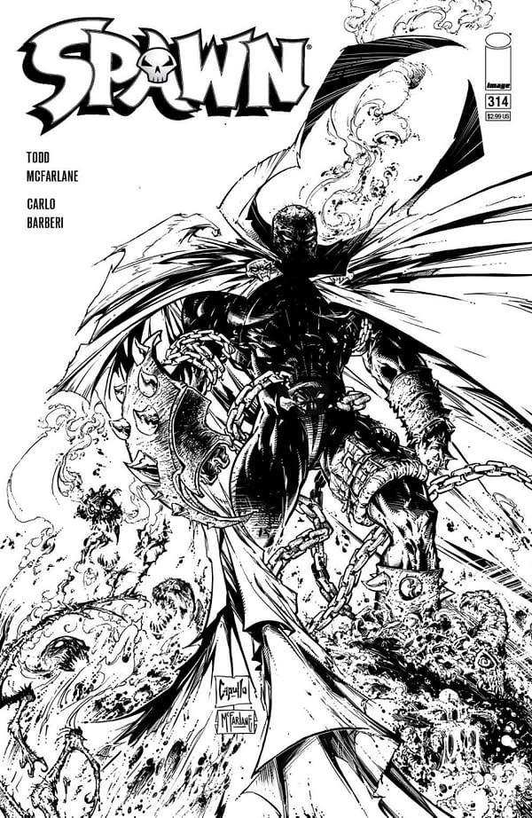 Image Sends Free Spawn #314 Black and White Variants To Comic Stores
