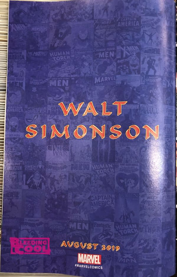 Walt Simonson to Go Solo at Marvel in August?