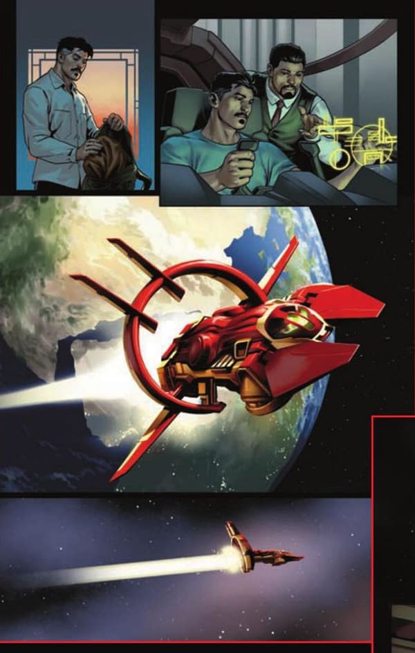 Doctor Strange Piloting an Iron Man Spaceship - Doctor Strange #1 Preview
