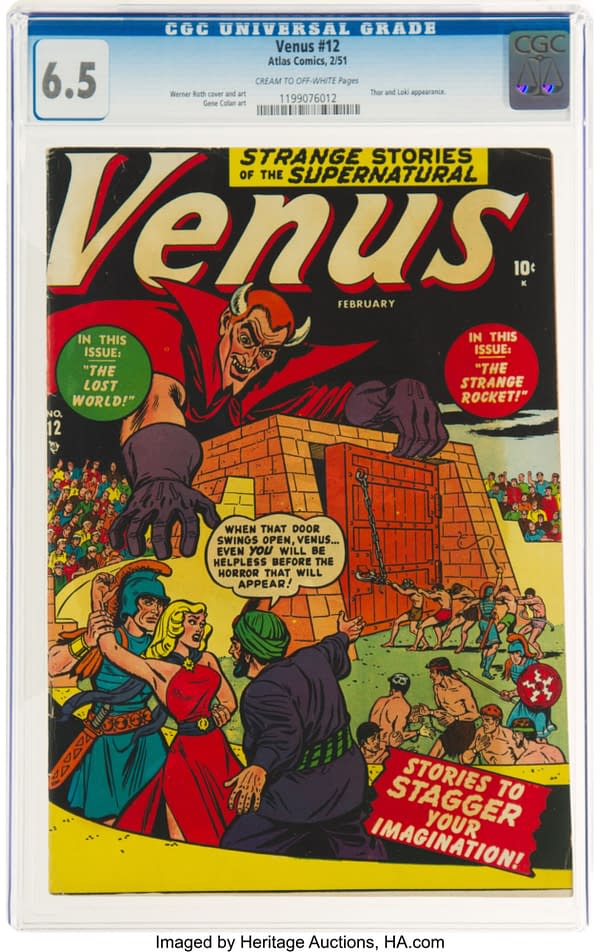 Thor's Marvel Debut and Loki Saves the Day in Venus #12, at Auction