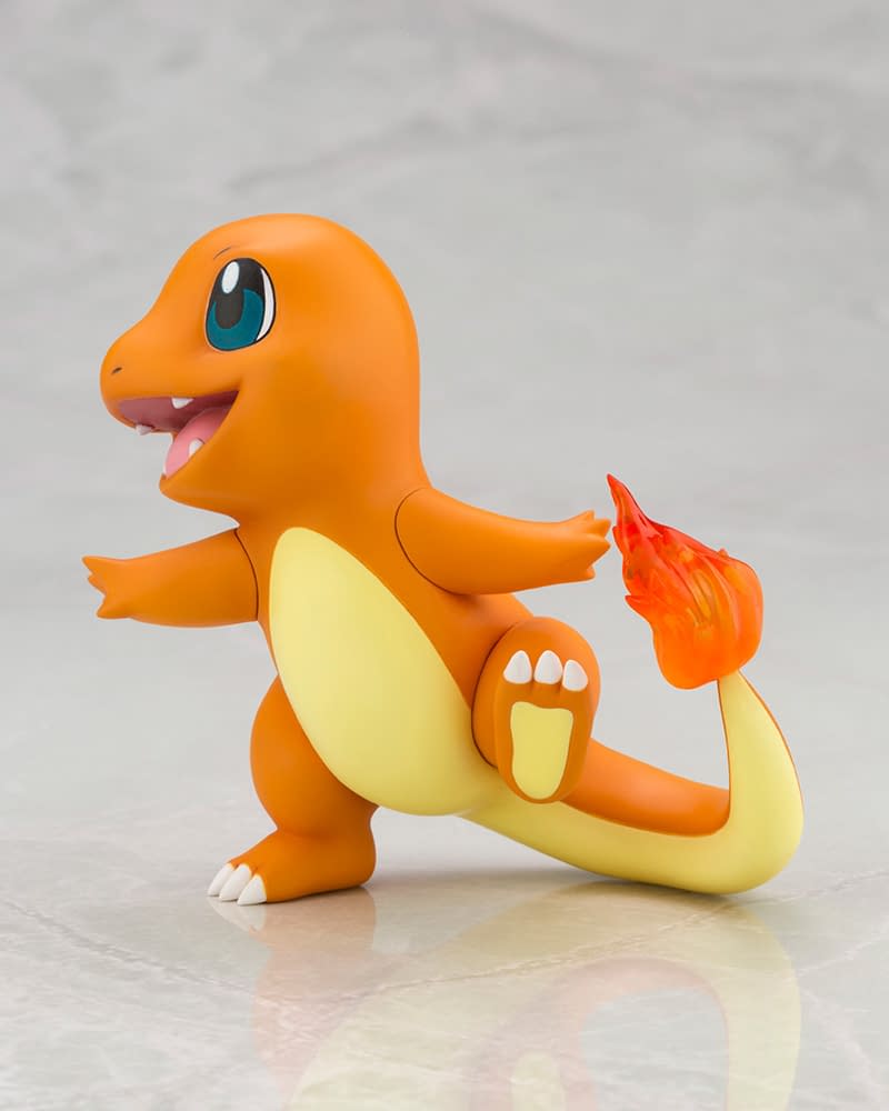 Pokemon Trainer Red Levels Up Charmander with Kotobukiya