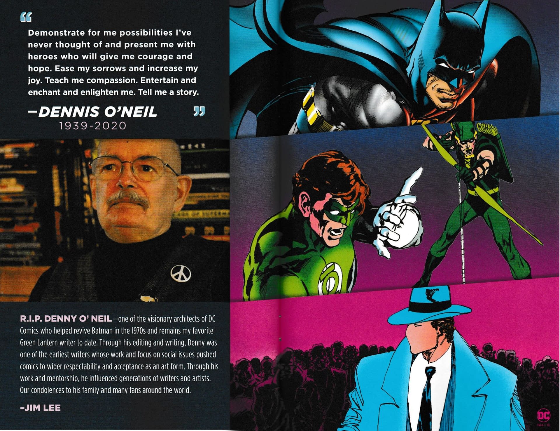 Dennis O'Neil Tributes In This Week's Marvel and DC Comics
