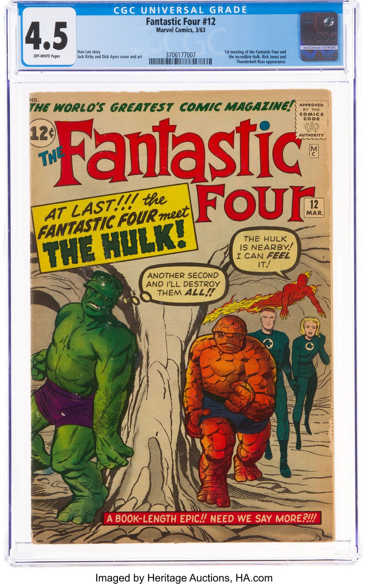 The Hulk Crashes the Party in Fantastic Four #12, Up for Auction