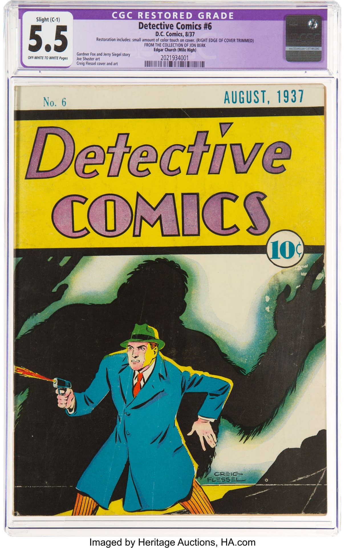 Edgar Church's Historic Copy of Detective Comics #6, Up for Auction