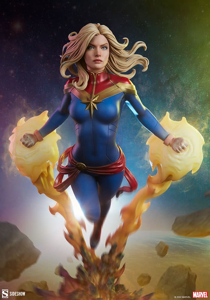 Captain Marvel Goes Cosmic as Sideshow Collectibles Unveils New Statue