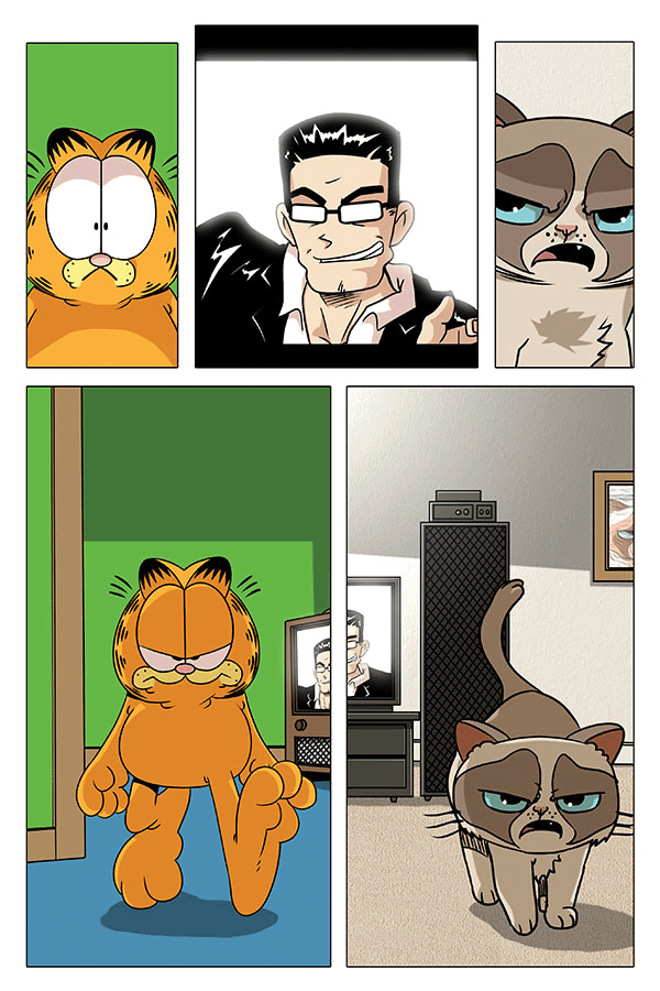 Exclusive Look Inside Dynamite And Boom Studios' Grumpy Cat / Garfield #1